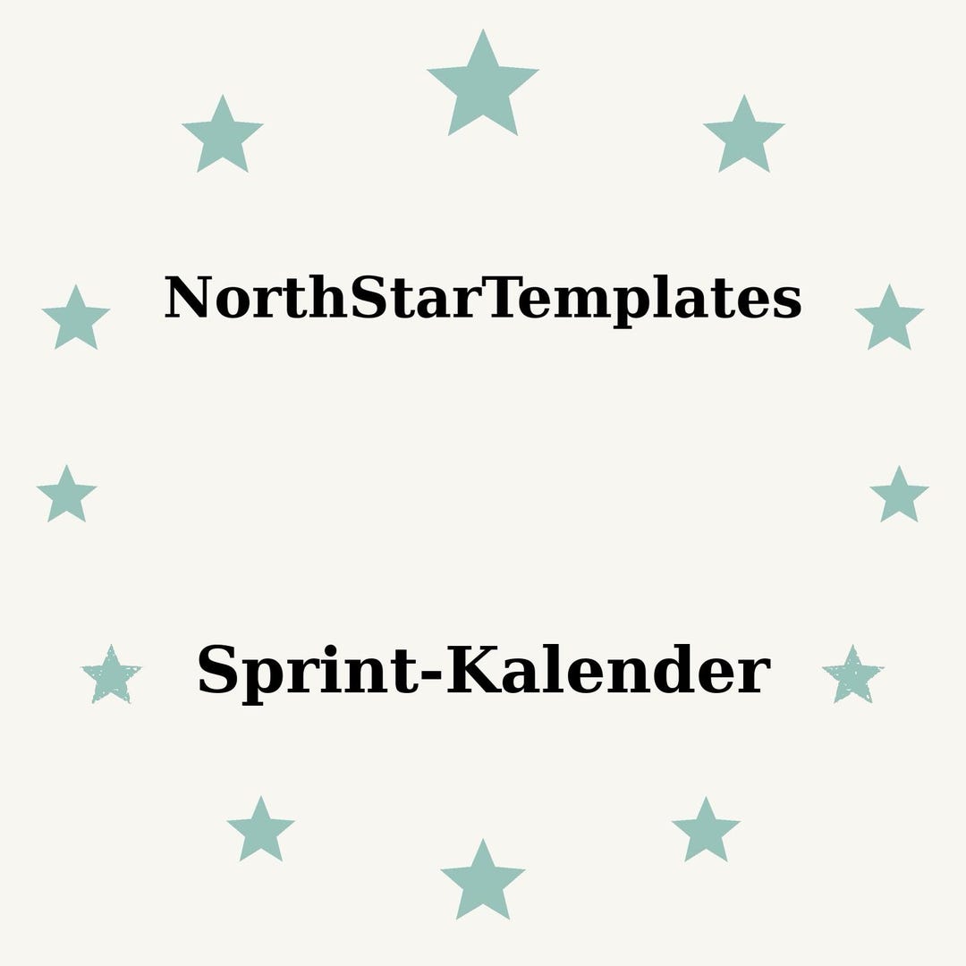 Sprint Calendar Premium Printable and Editable Template DE EN ES - Etsy