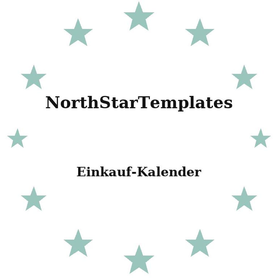Purchasing Calendar Premium Printable and Editable Template DE EN ES - Etsy