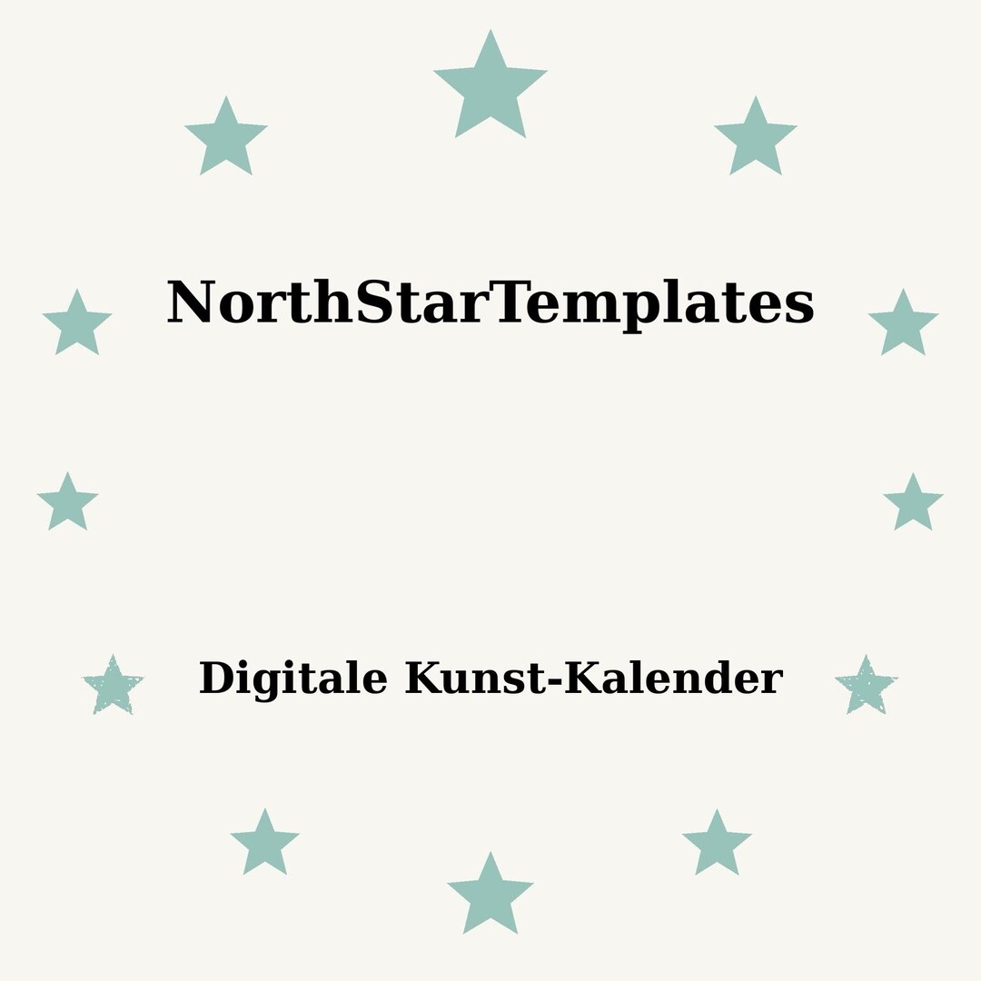 Digital Art Calendar Premium Printable and Editable Template DE EN ES ...