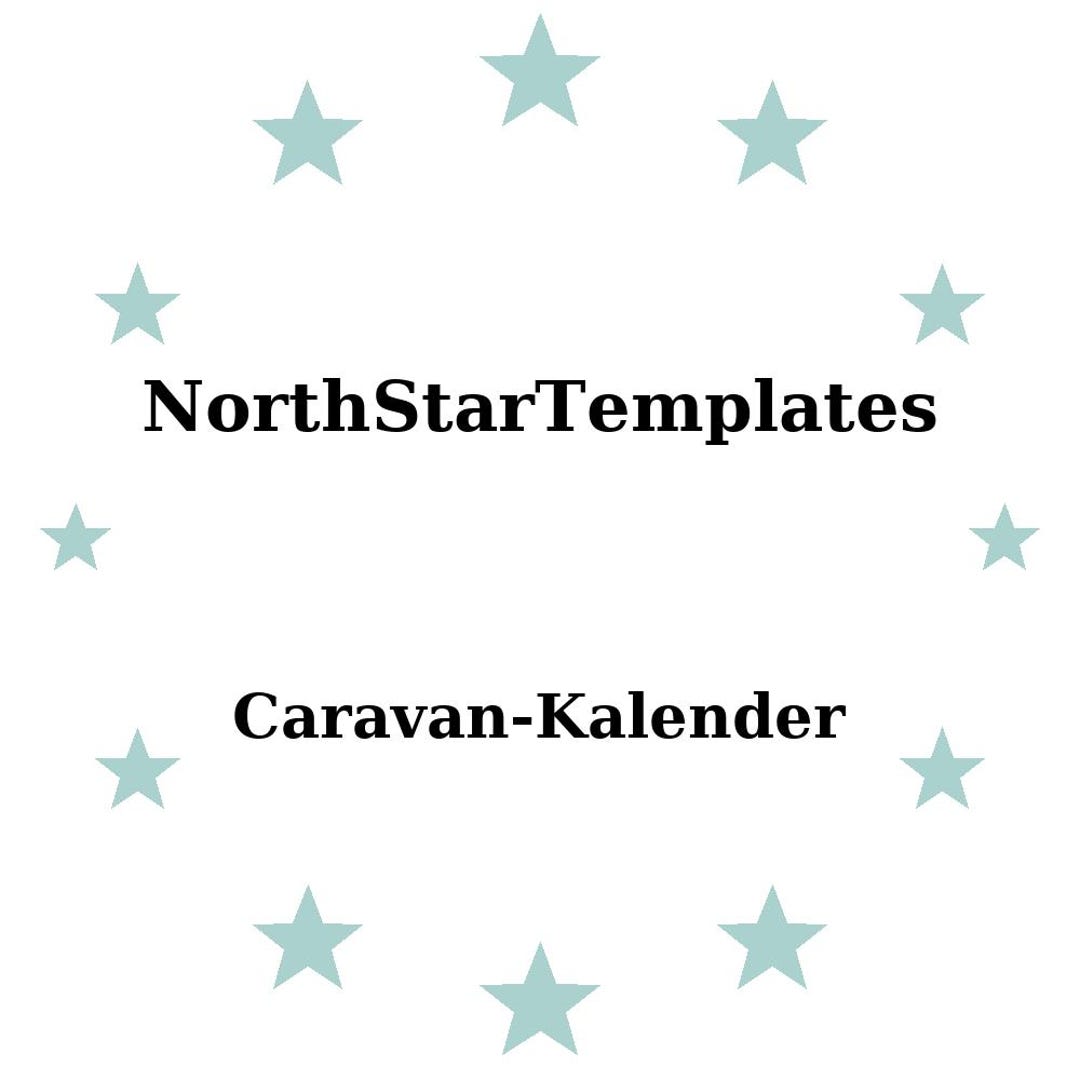 Caravan Calendar Premium Printable and Editable Template DE EN ES - Etsy