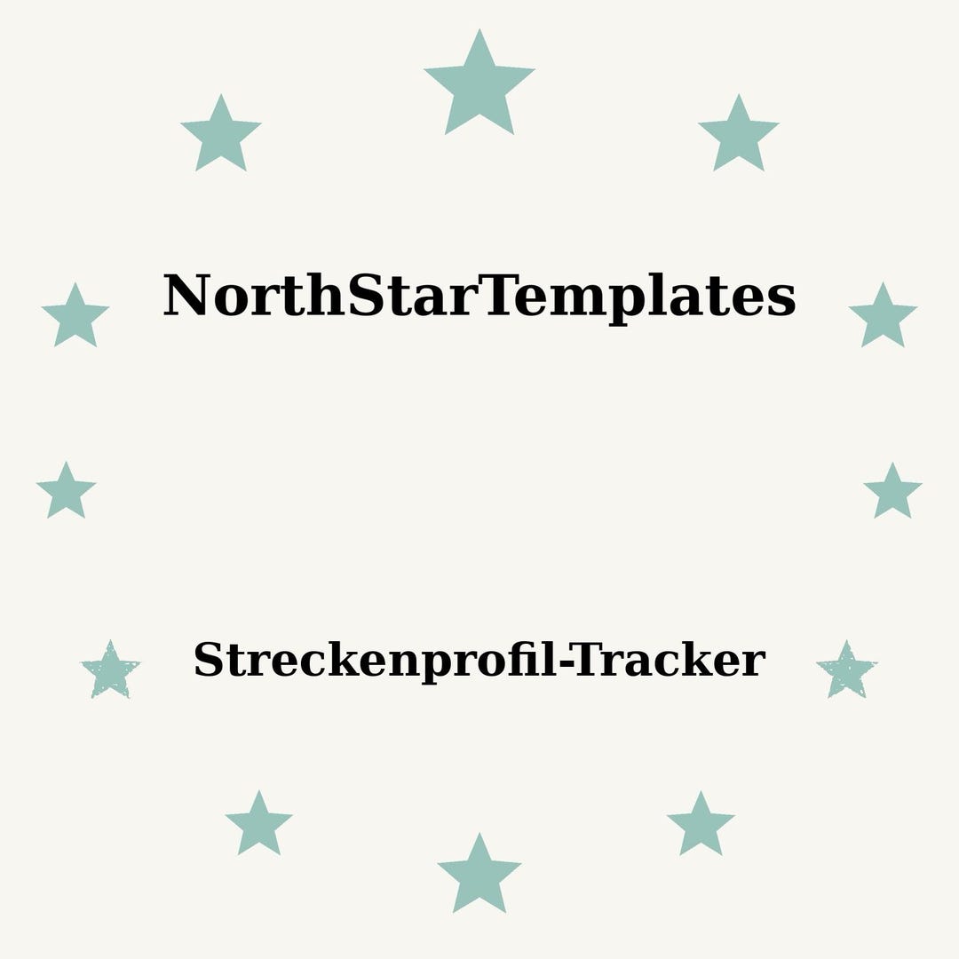 Route Profile Tracker Premium Printable and Editable Template DE EN ES ...