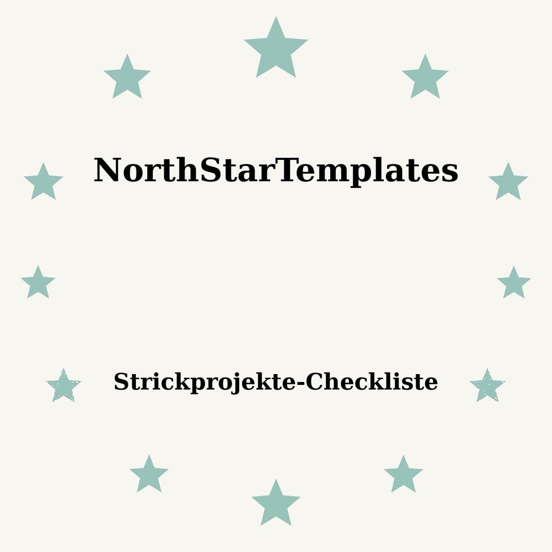 Knitting Projects Checklist Premium Printable and Editable Template DE ...