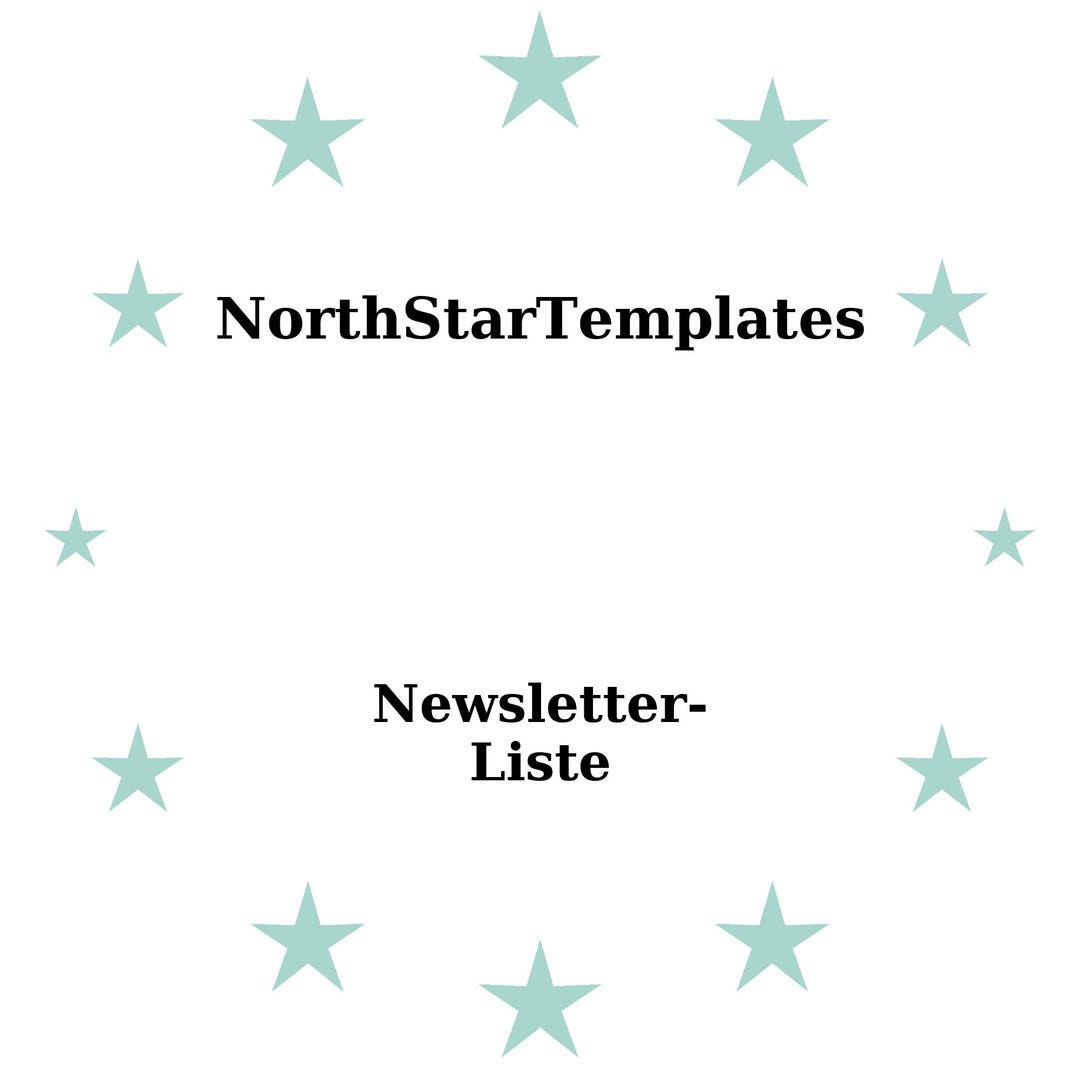 Newsletter List — Premium Printable & Editable Template DE EN ES - Etsy