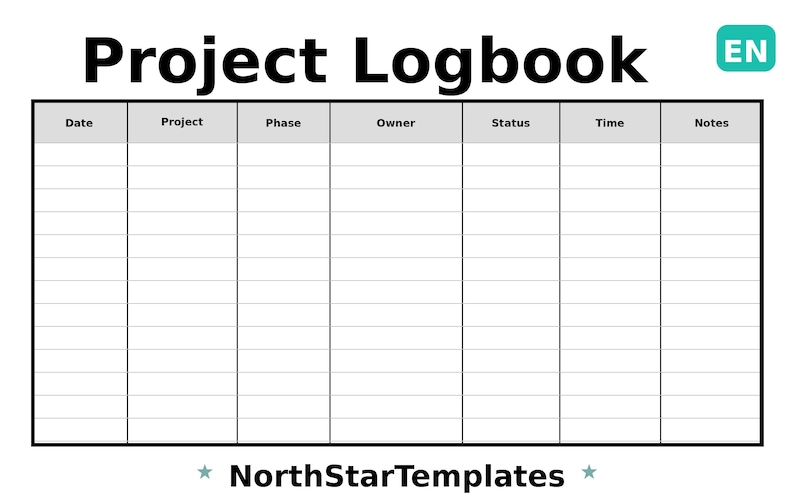 Project Logbook Premium Printable and Editable Template DE EN ES - Etsy ...