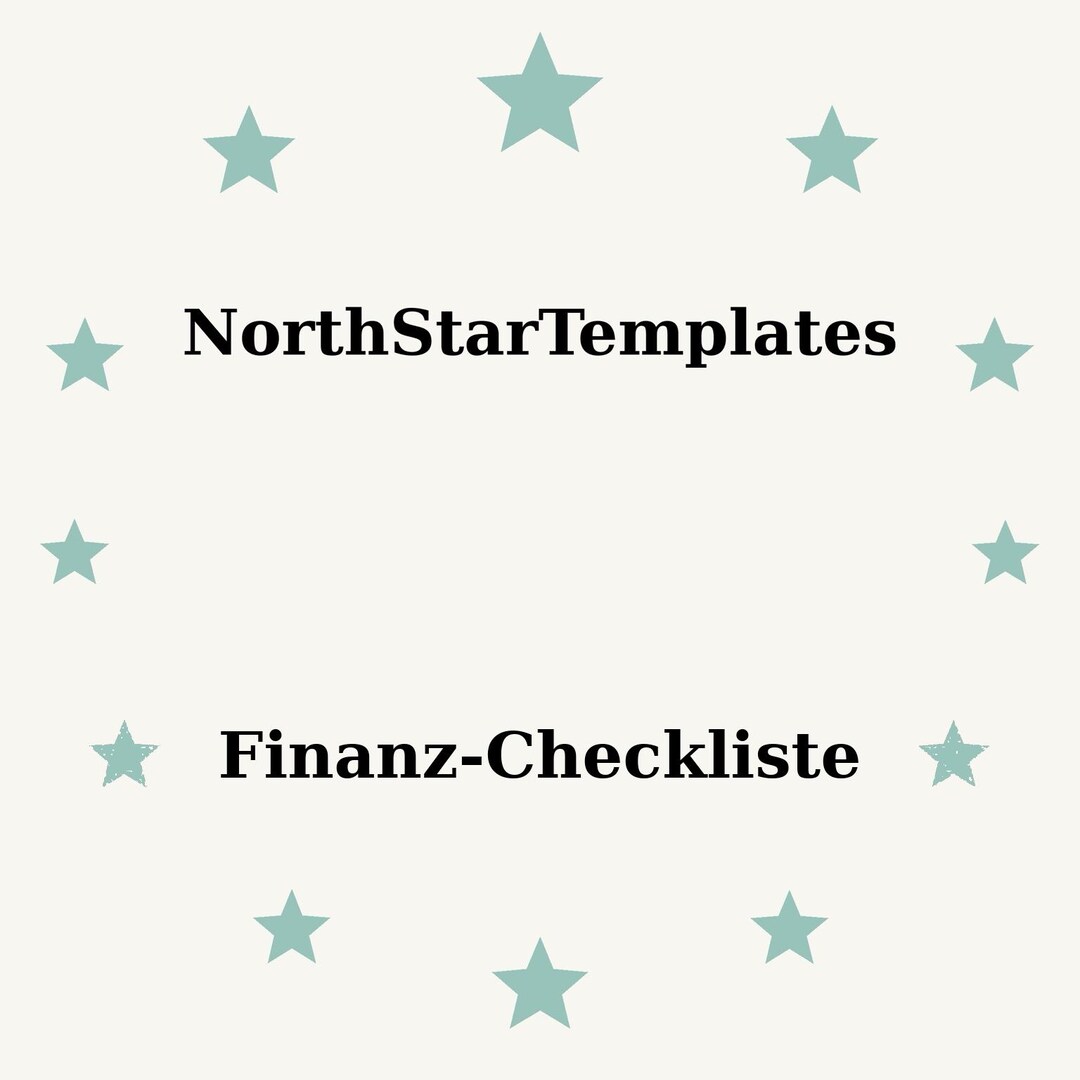 Finance Checklist Premium Printable and Editable Template DE EN ES - Etsy