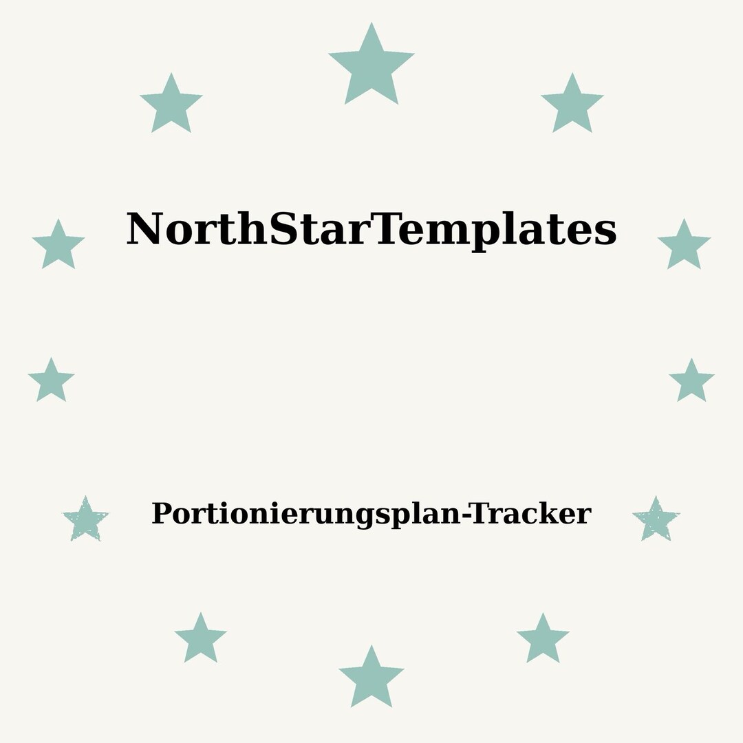 Portion Plan Tracker Premium Printable and Editable Template DE EN ES ...