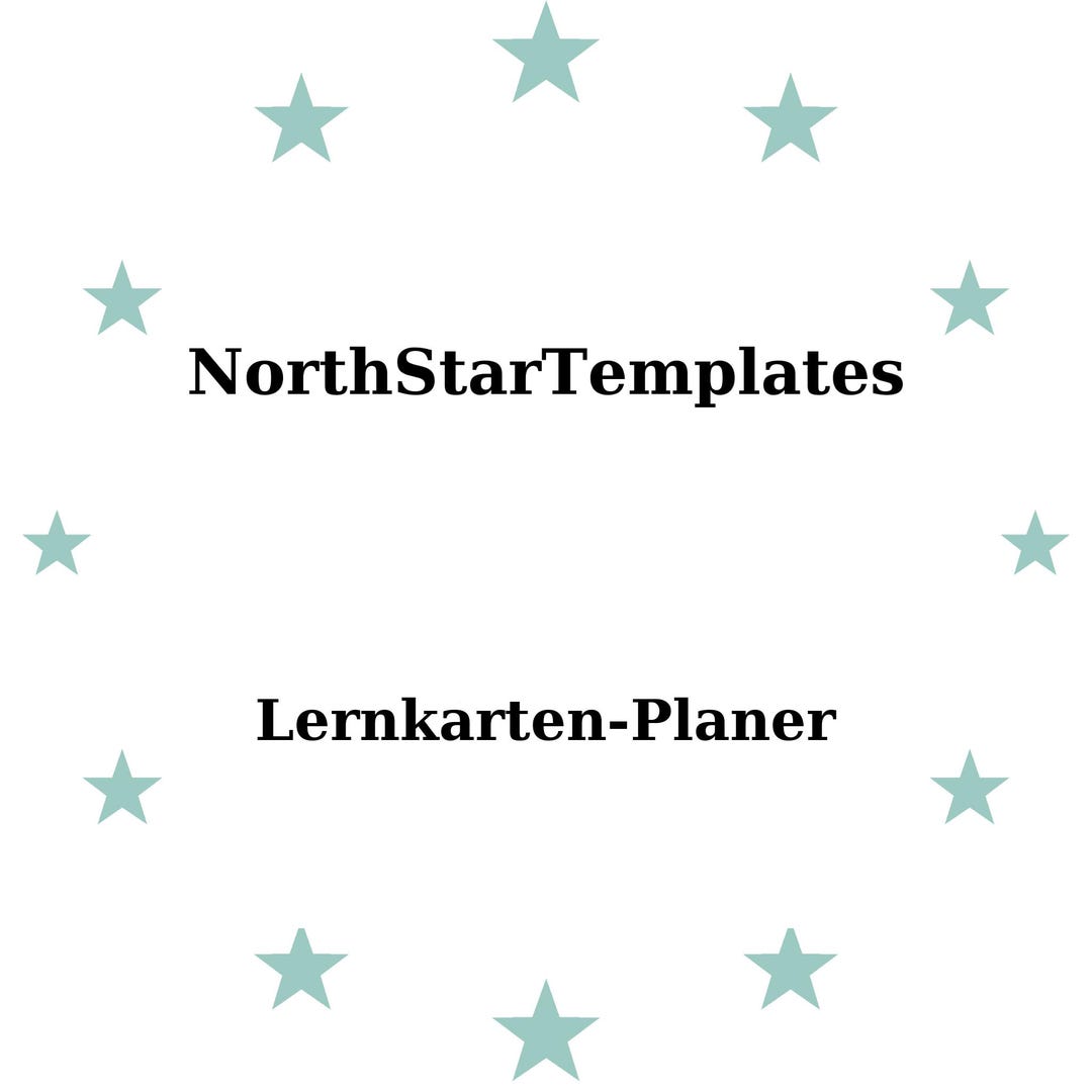 Flashcard Planner Premium Printable and Editable Template DE EN ES - Etsy