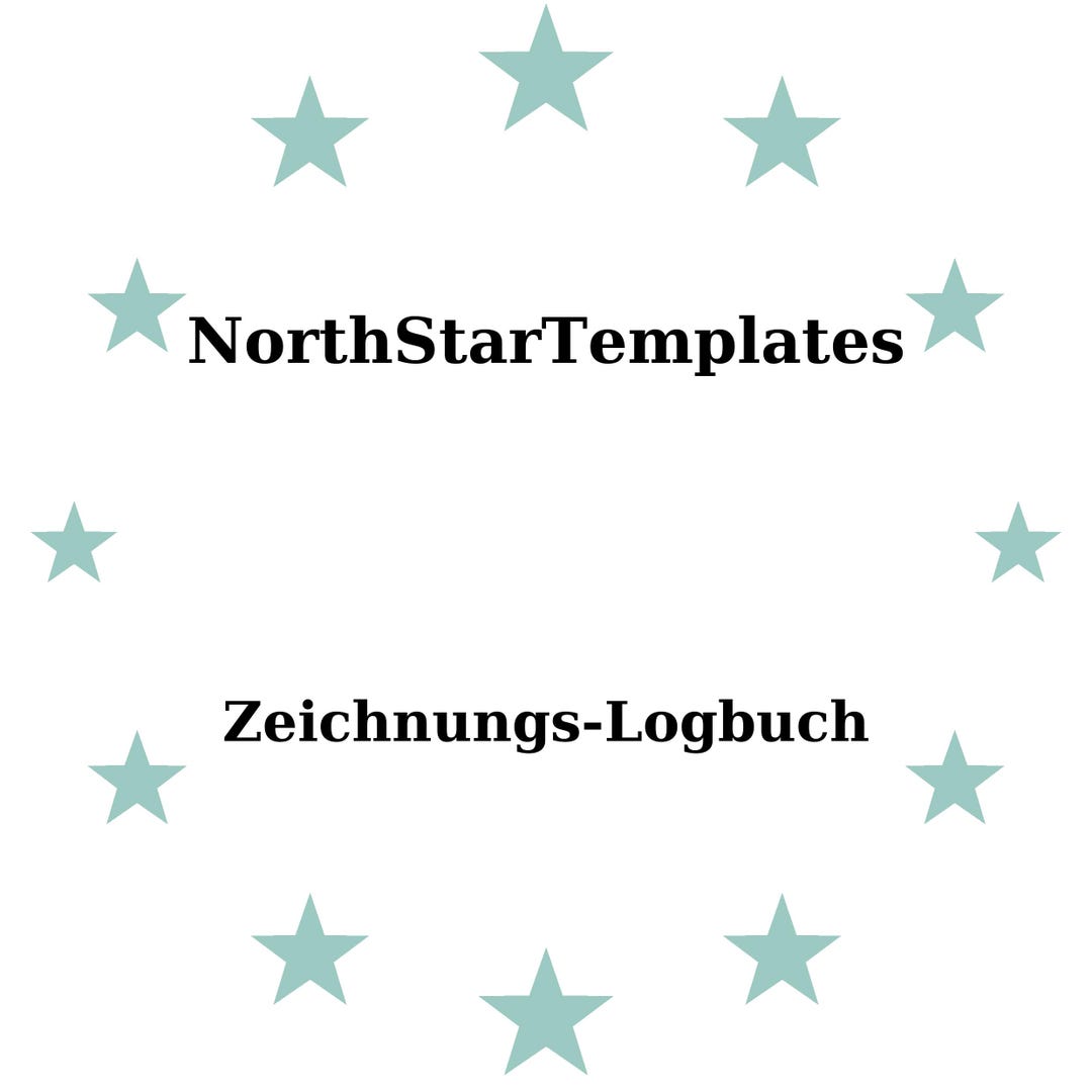 Drawing Logbook Premium Printable and Editable Template DE EN ES - Etsy