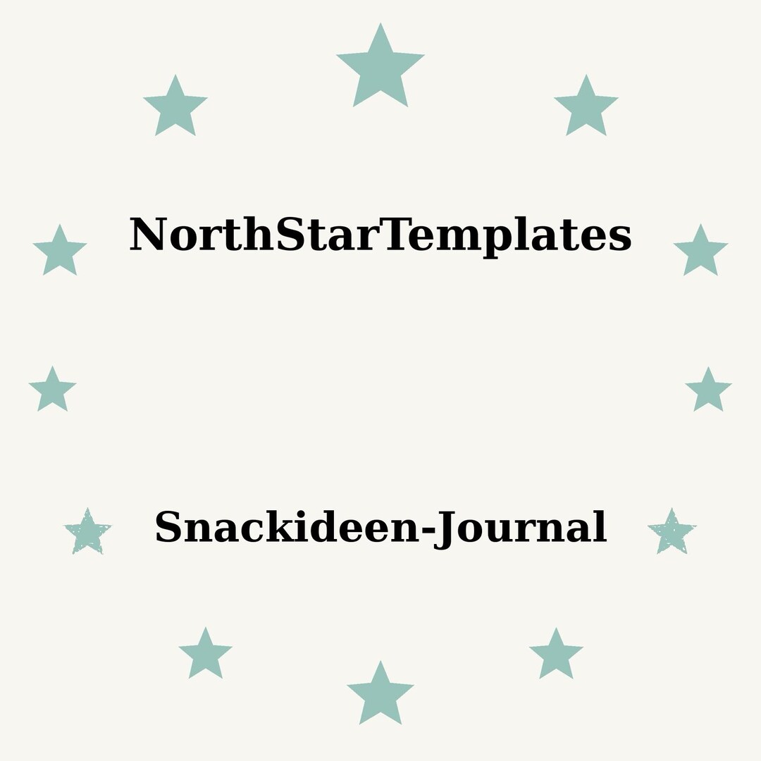 Snack Ideas Journal Premium Printable and Editable Template DE EN ES - Etsy