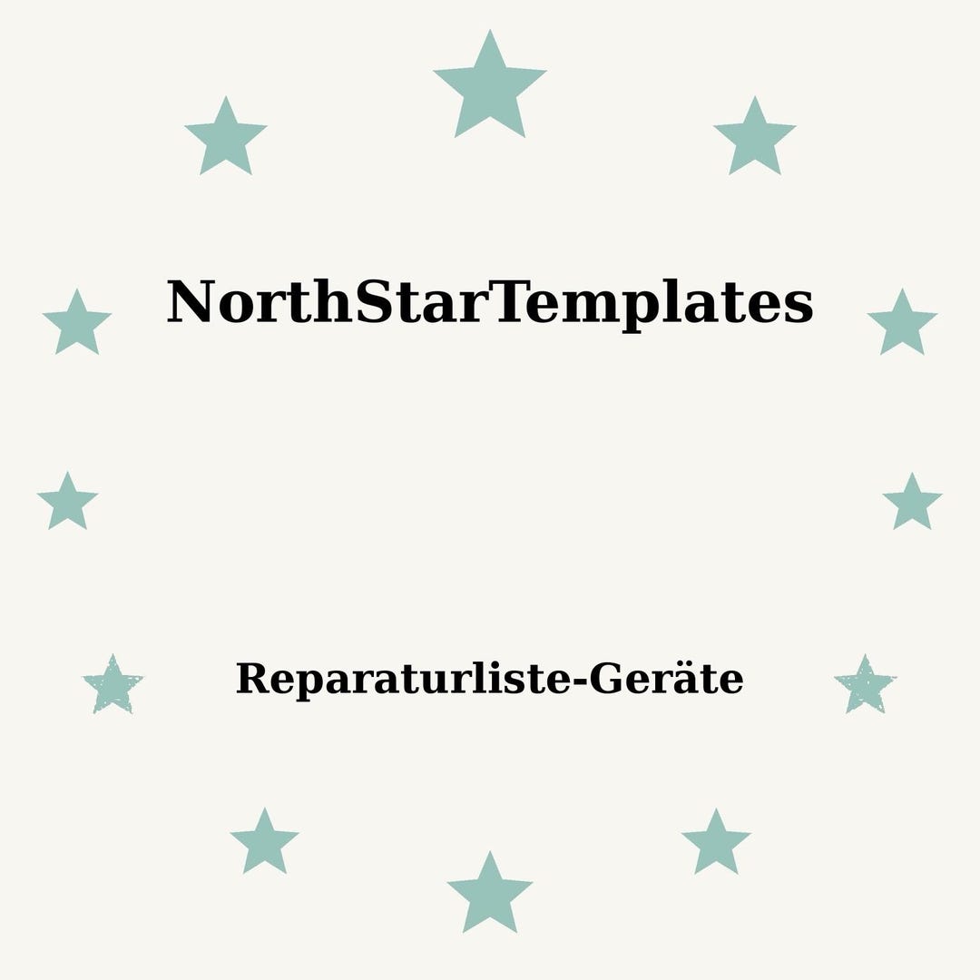 Repair List - Devices Premium Printable and Editable Template DE EN ES ...
