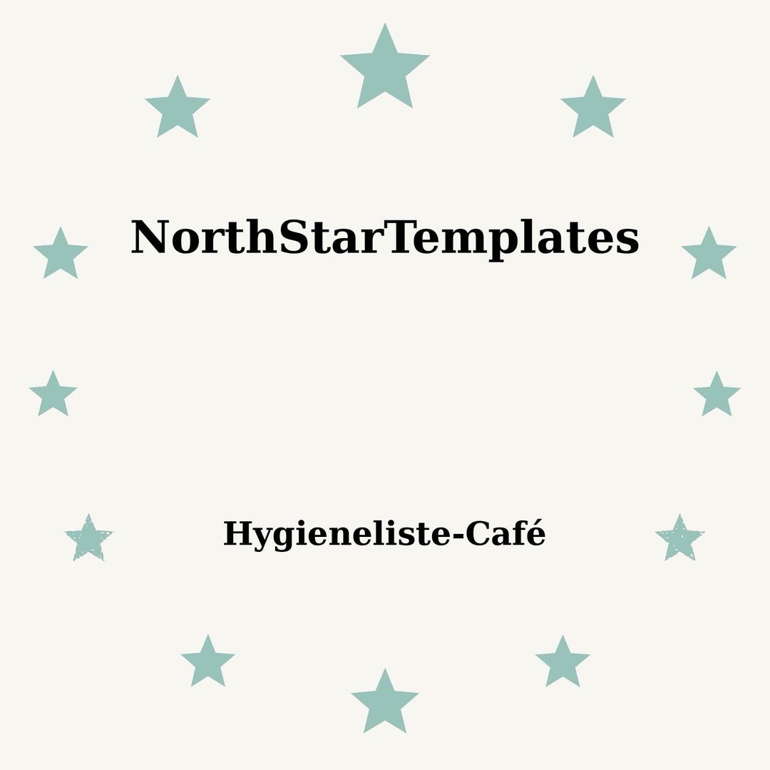 Cafe Hygiene List Premium Printable and Editable Template DE EN ES - Etsy