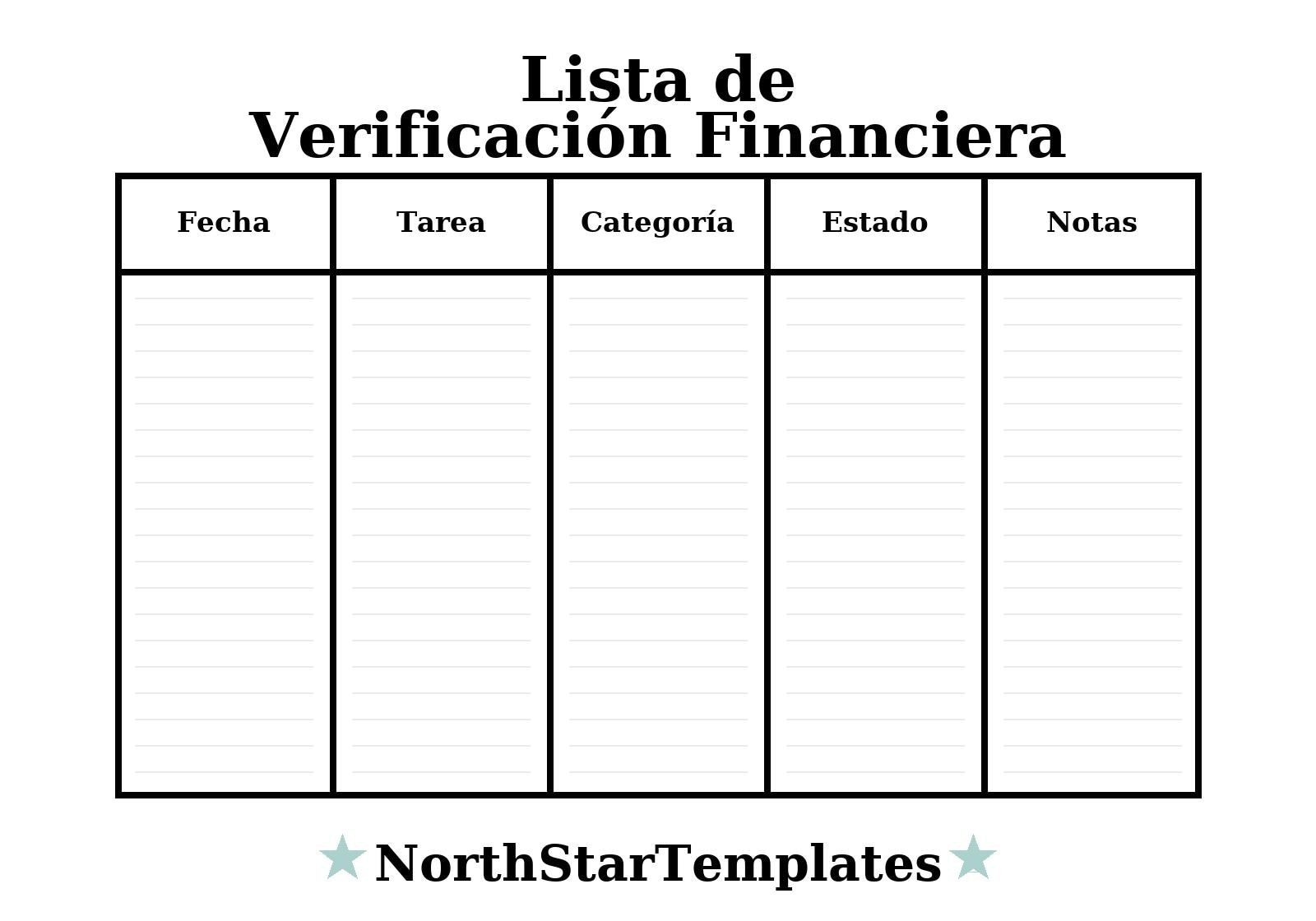 Finance Checklist Premium Printable and Editable Template DE EN ES - Etsy