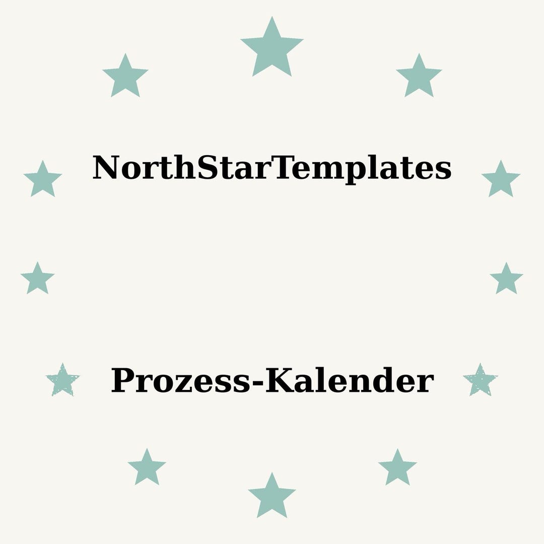 Process Calendar Premium Printable and Editable Template DE EN ES - Etsy