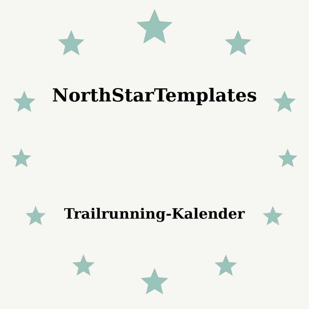 Trail Running Calendar Premium Printable and Editable Template DE EN ES ...