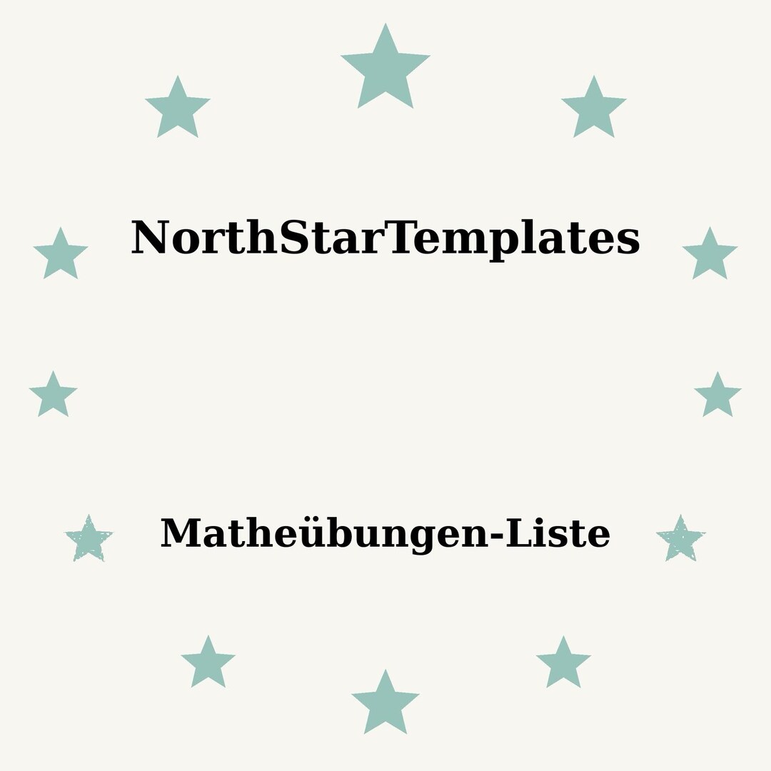 Math Exercises List Premium Printable and Editable Template DE EN ES - Etsy