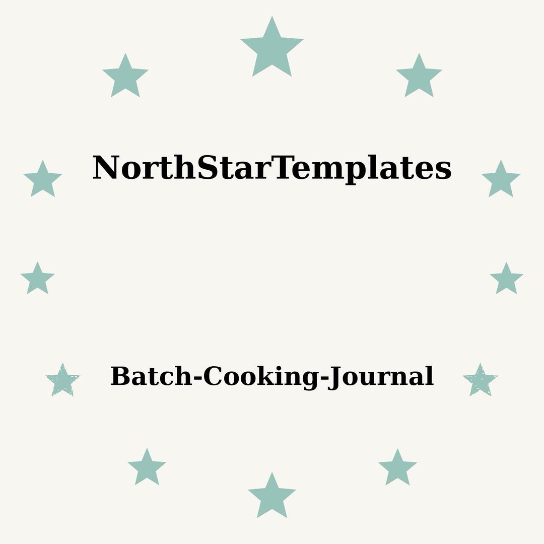 Batch Cooking Journal Premium Printable and Editable Template DE EN ES ...