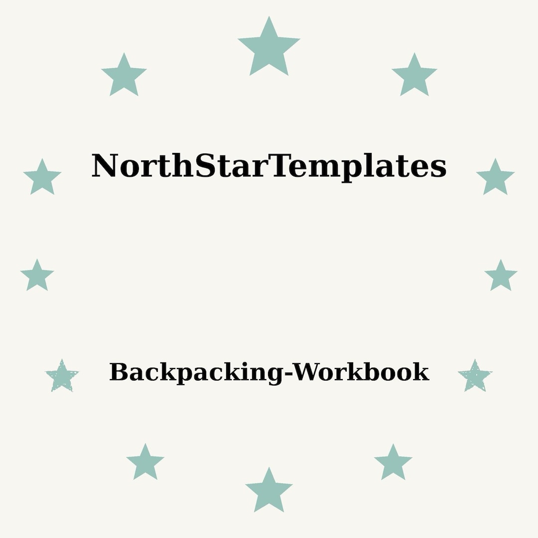 Backpacking Workbook Premium Printable and Editable Template DE EN ES ...