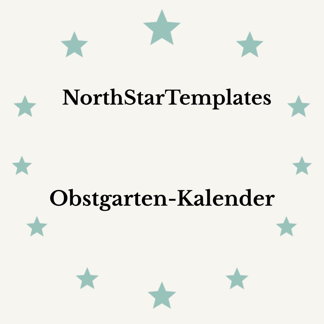 Orchard Calendar Premium Printable and Editable Template DE EN ES ...