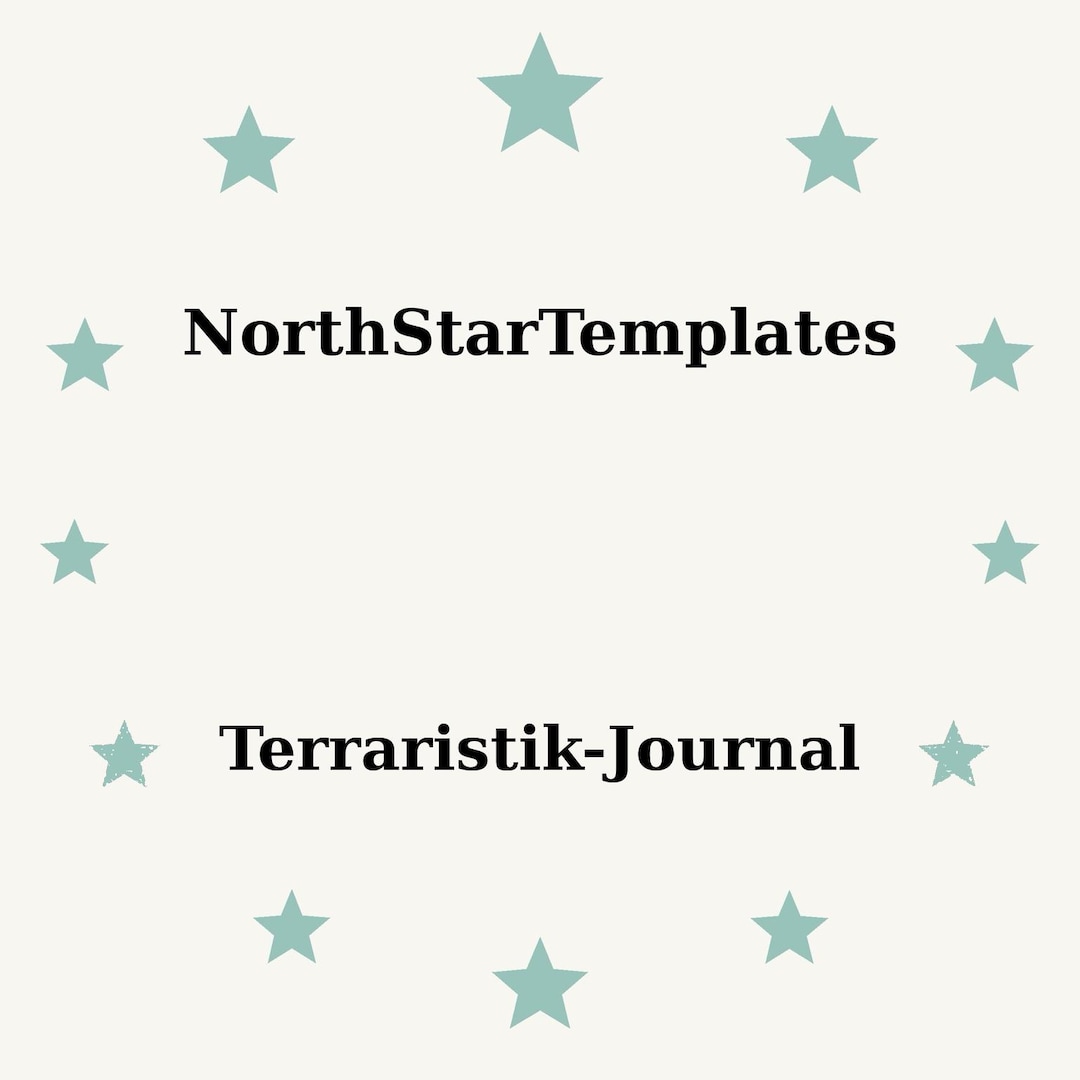 Terrarium Journal Premium Printable and Editable Template DE EN ES - Etsy