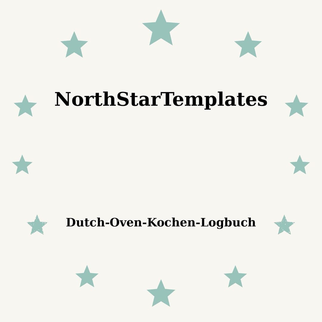 Dutch Oven Cooking Logbook Premium Printable and Editable Template DE ...