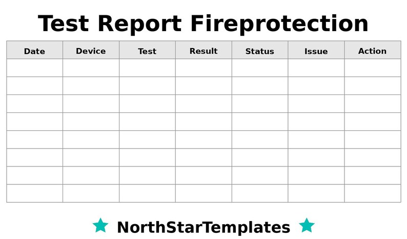 Fire Safety Inspection Report Premium Printable and Editable Template ...