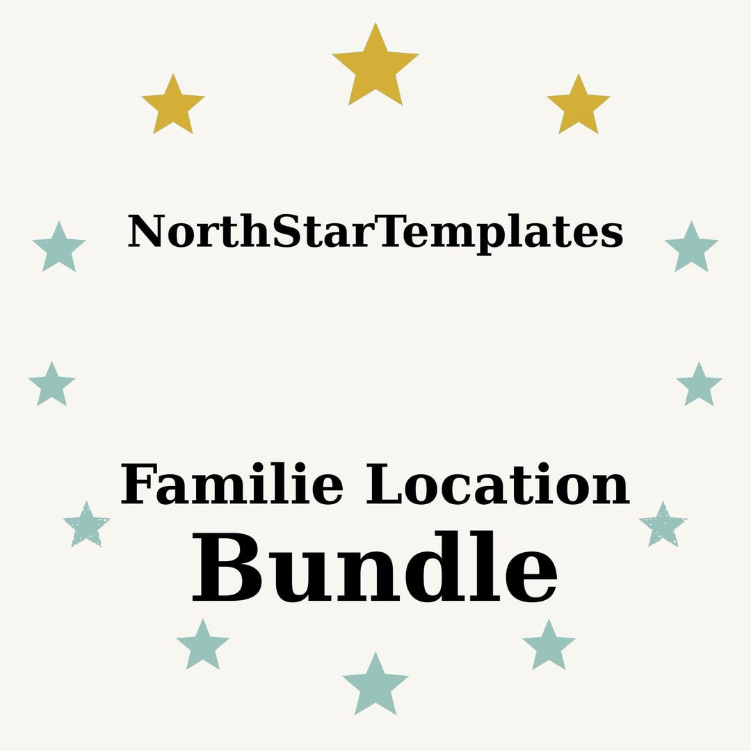 Family Location Bundle – 5-piece Complete Set - Etsy