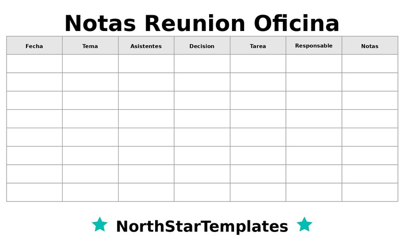 Office Meeting Notes Premium Printable and Editable Template DE EN ES ...