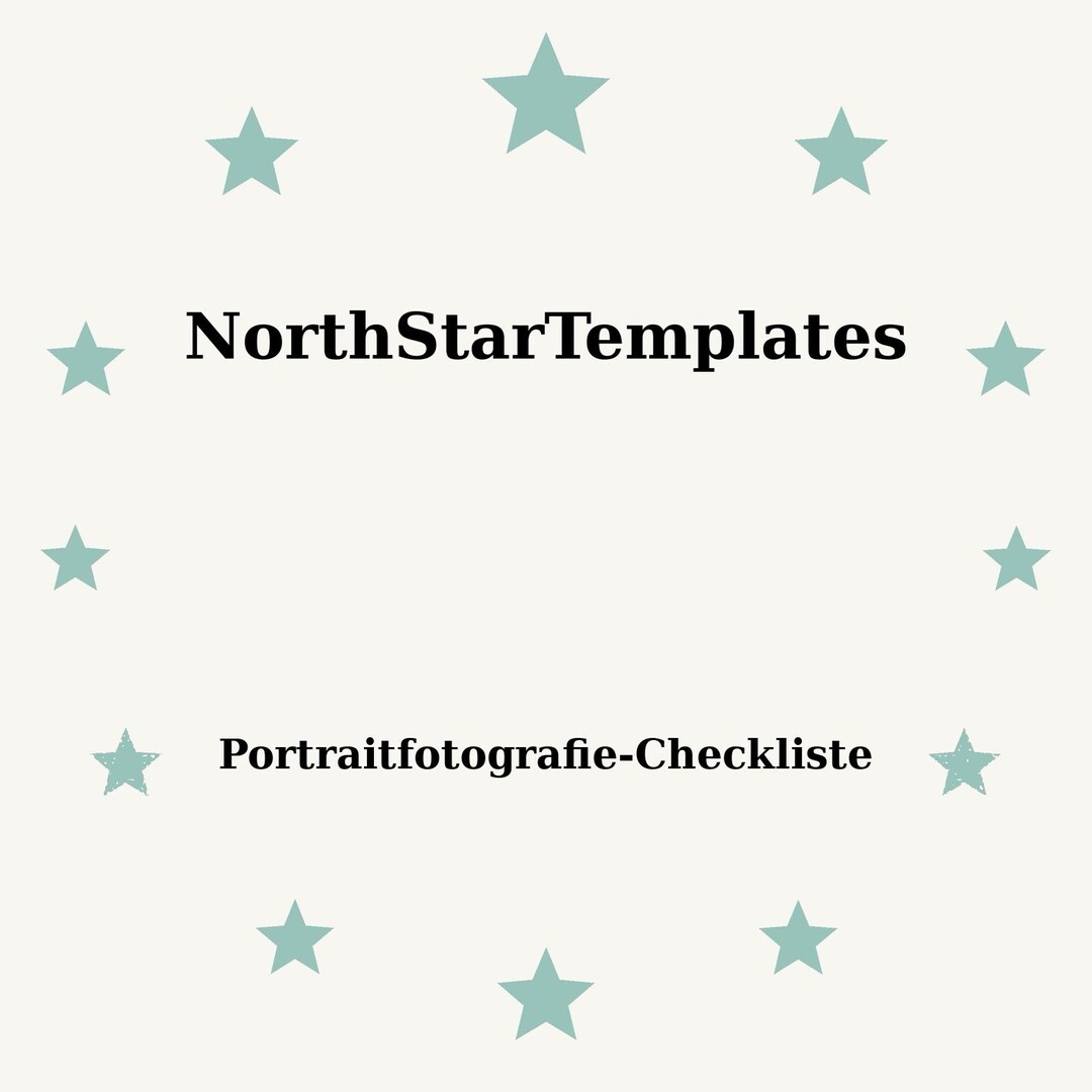 Portrait Photography Checklist Premium Printable and Editable Template ...