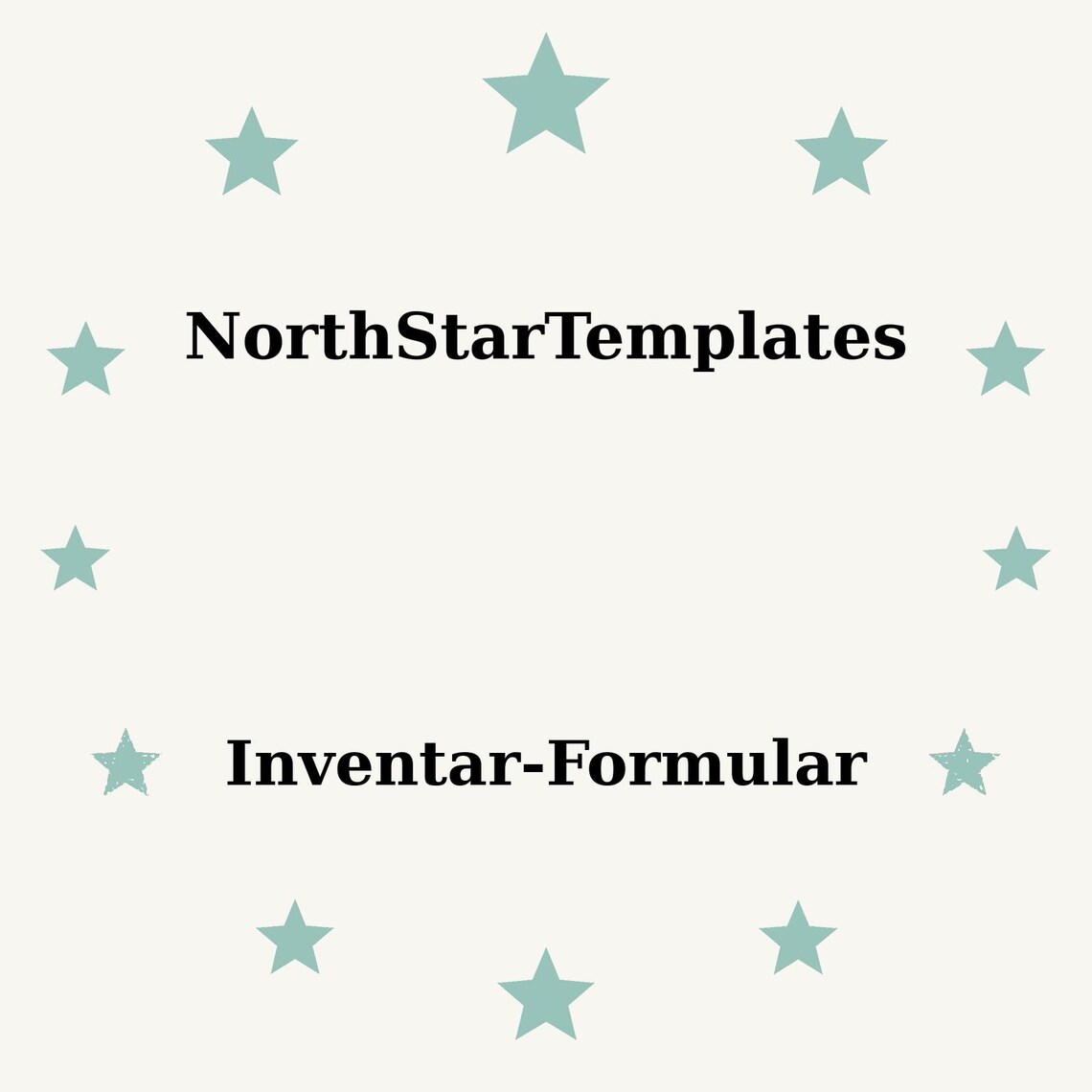 Inventory Form Premium Printable and Editable Template DE EN ES - Etsy