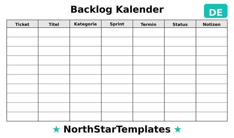 Backlog Excel Bundle – 4-piece Complete Set - Etsy