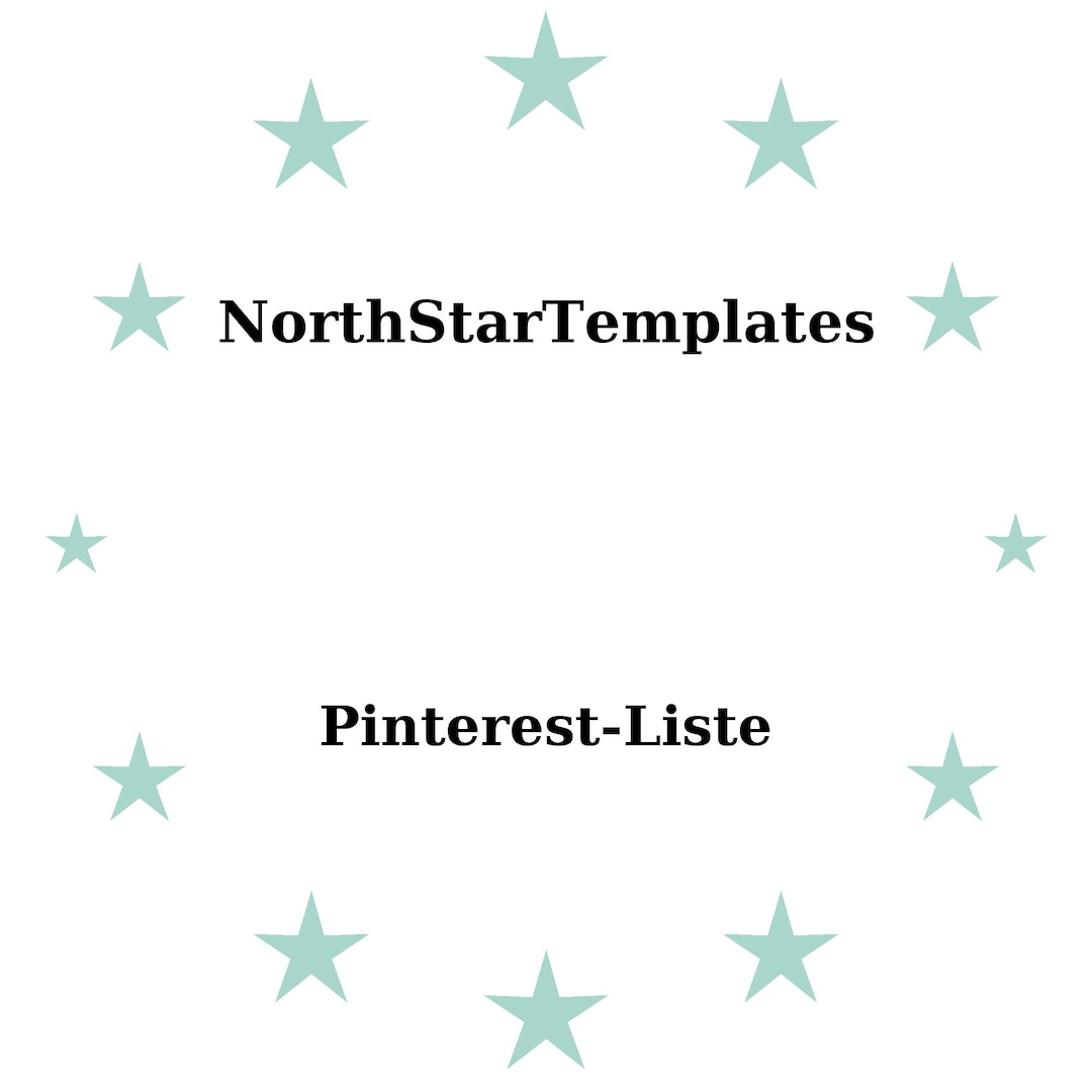 Pinterest List — Premium Printable & Editable Template DE EN ES - Etsy
