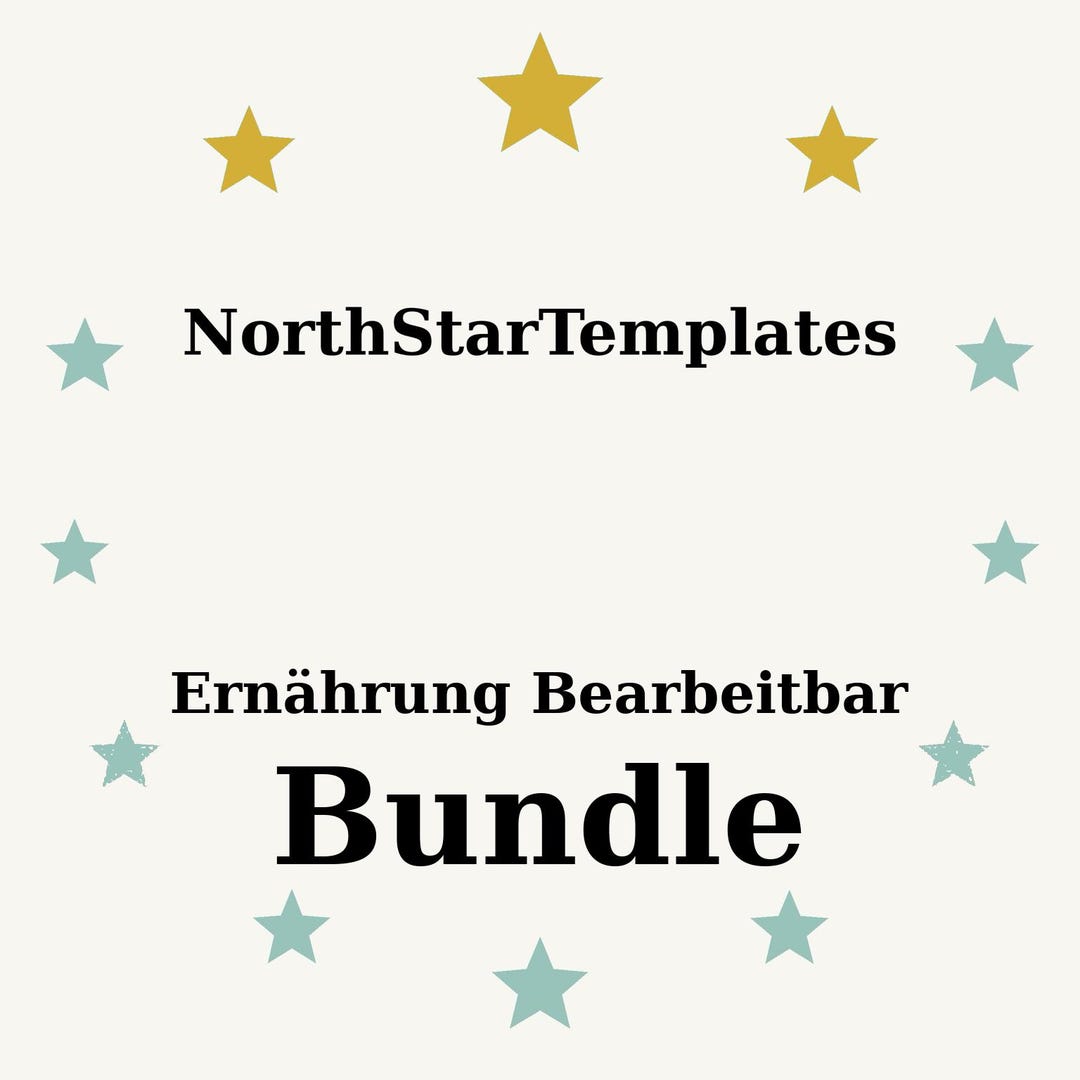 Editable Nutrition Bundle – 3-piece Complete Set - Etsy