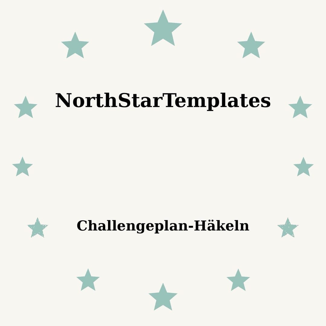 Crochet Challenge Plan Premium Printable and Editable Template DE EN ES ...