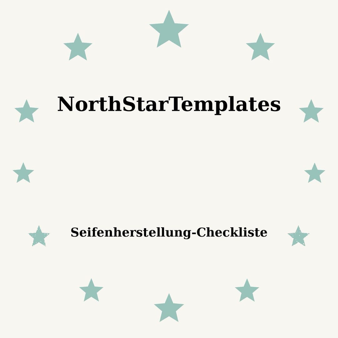 Soap Making Checklist Premium Printable and Editable Template DE EN ES ...