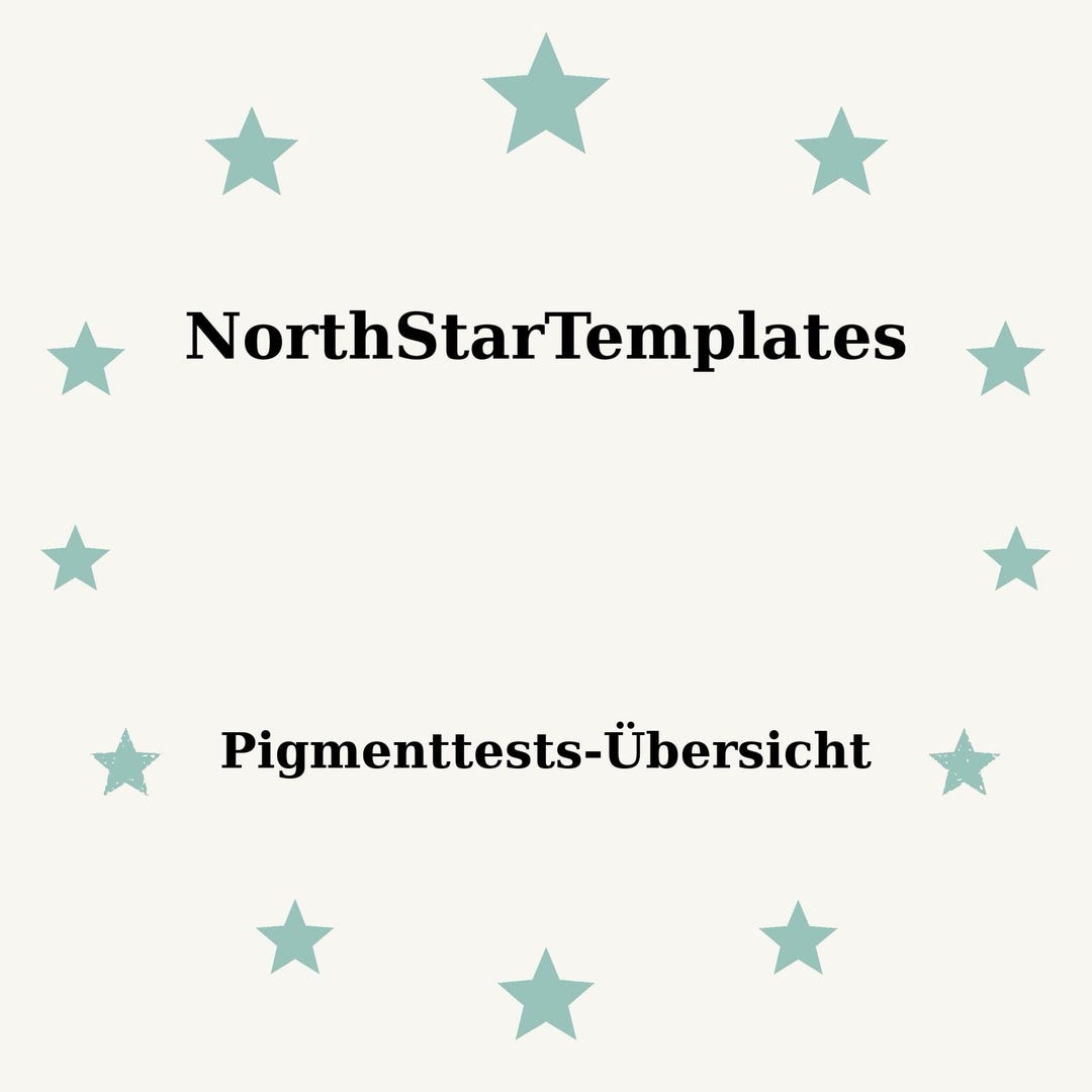 Pigment Tests Overview Premium Printable and Editable Template DE EN ES ...