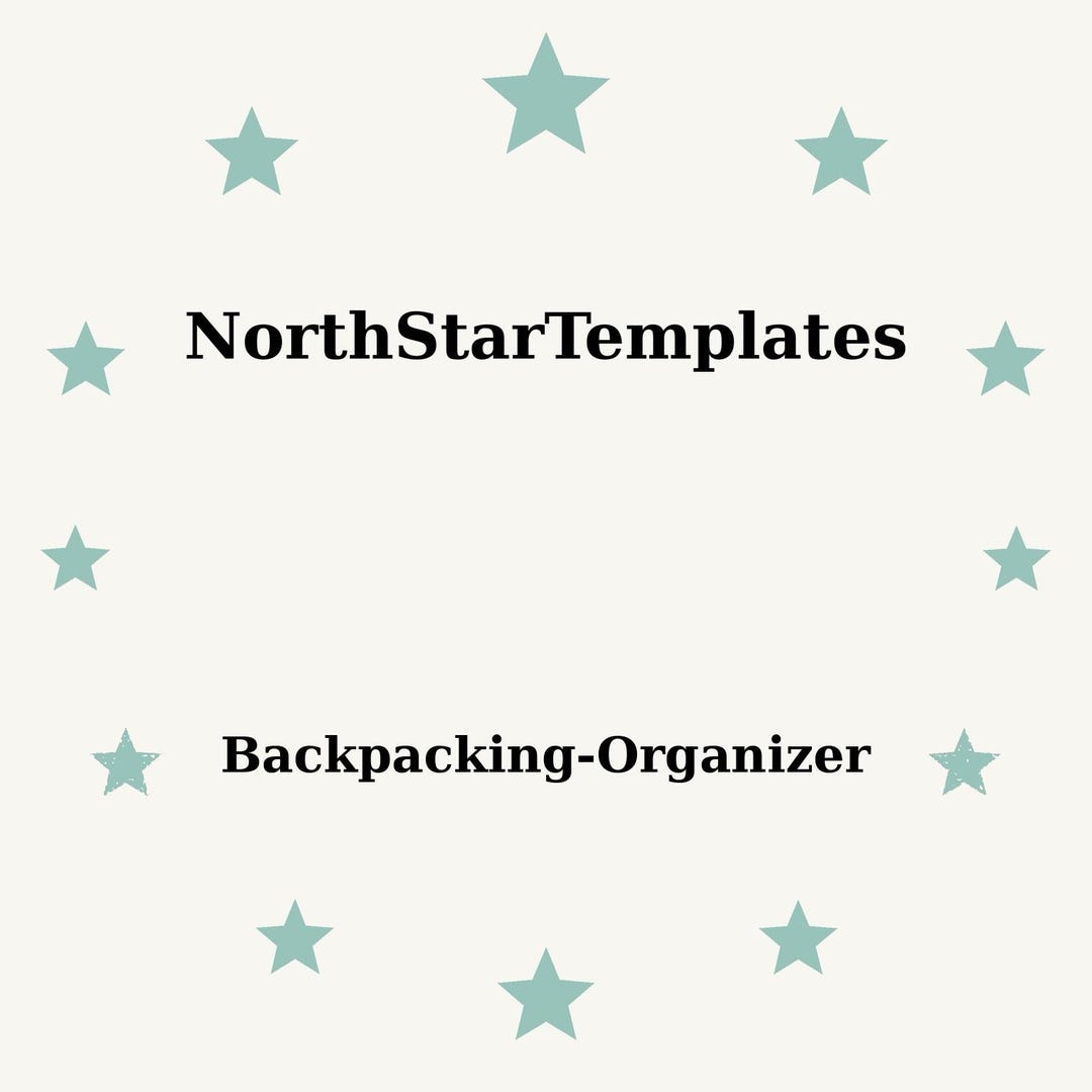 Backpacking Organizer Premium Printable and Editable Template DE EN ES ...