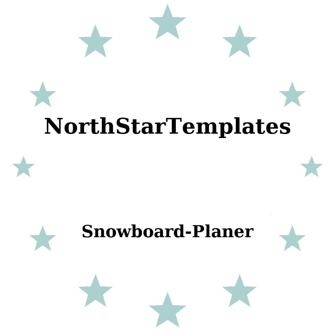 Snowboard Planner Premium Printable and Editable Template DE EN ES - Etsy