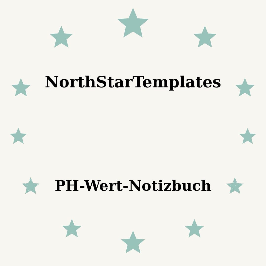 Ph Level Notebook Premium Printable and Editable Template DE EN ES - Etsy