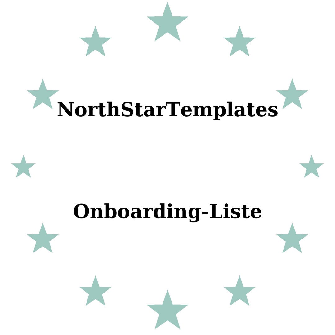 Onboarding List Premium Printable and Editable Template DE EN ES - Etsy UK