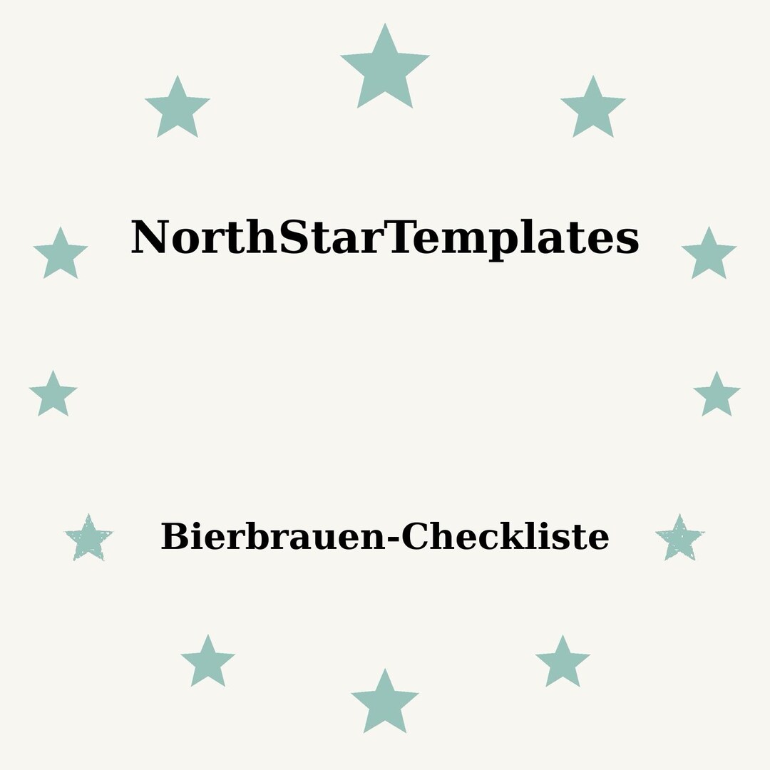 Beer Brewing Checklist Premium Printable and Editable Template DE EN ES ...