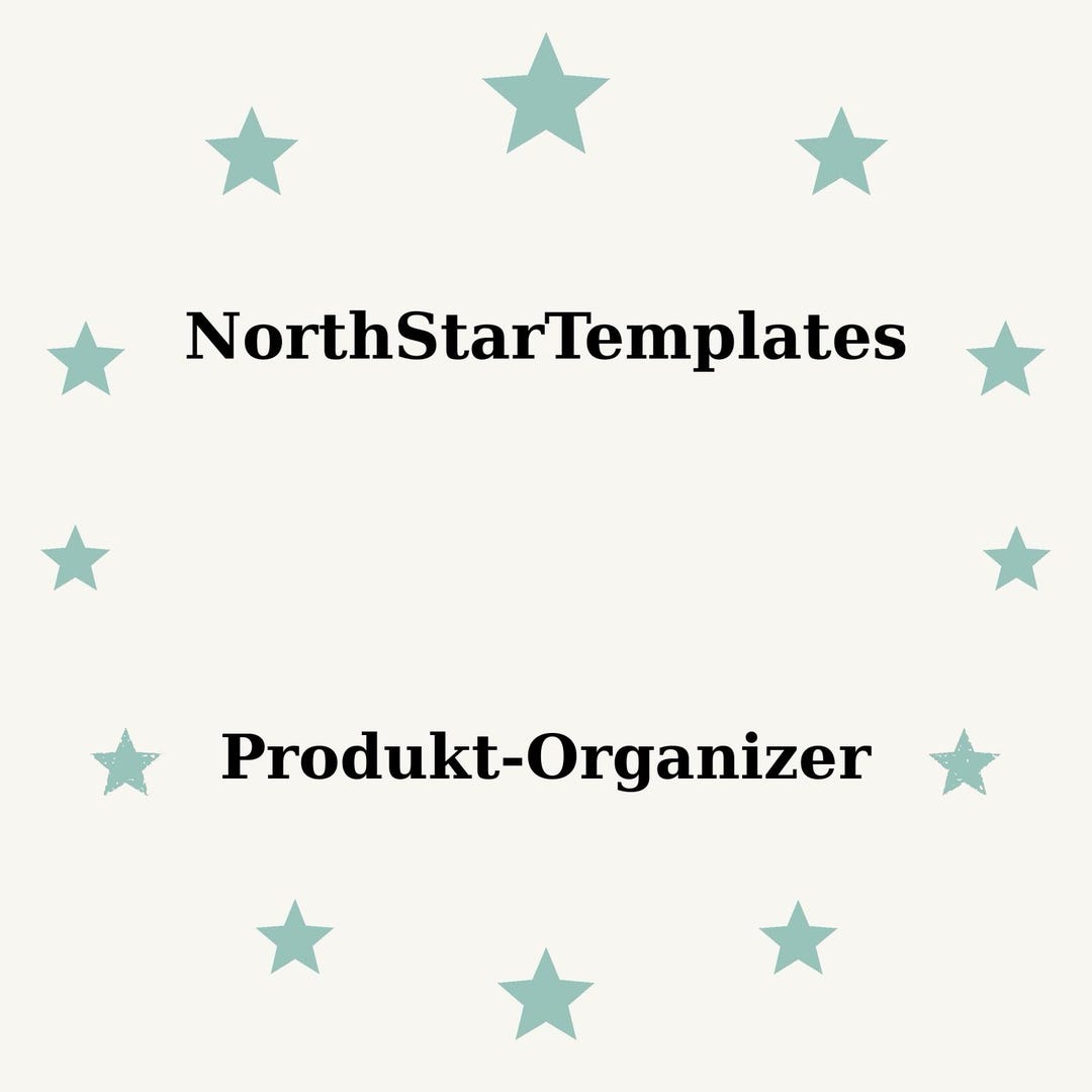 Product Organizer Premium Printable and Editable Template DE EN ES - Etsy