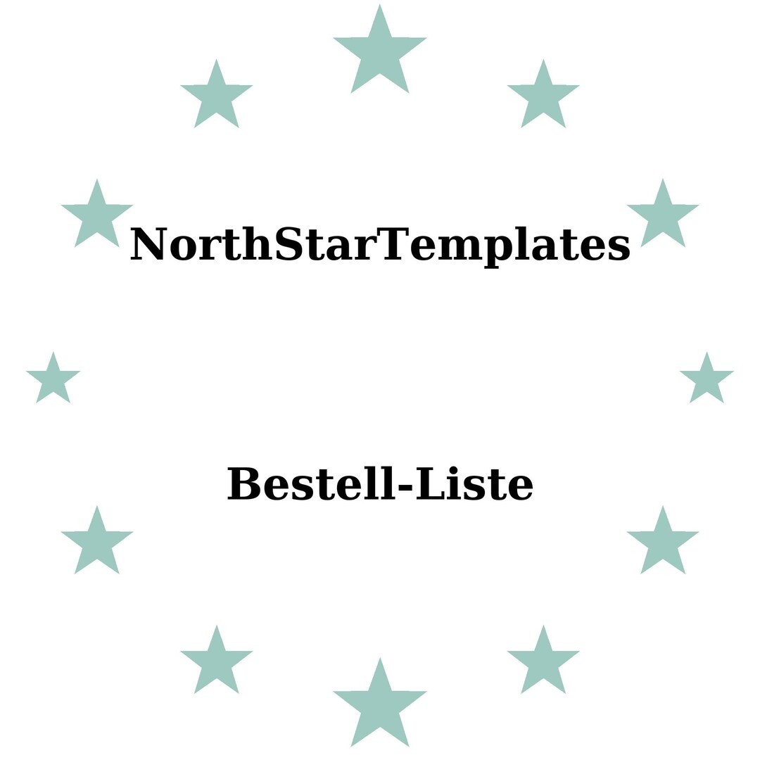 Order List Premium Printable and Editable Template DE EN ES - Etsy