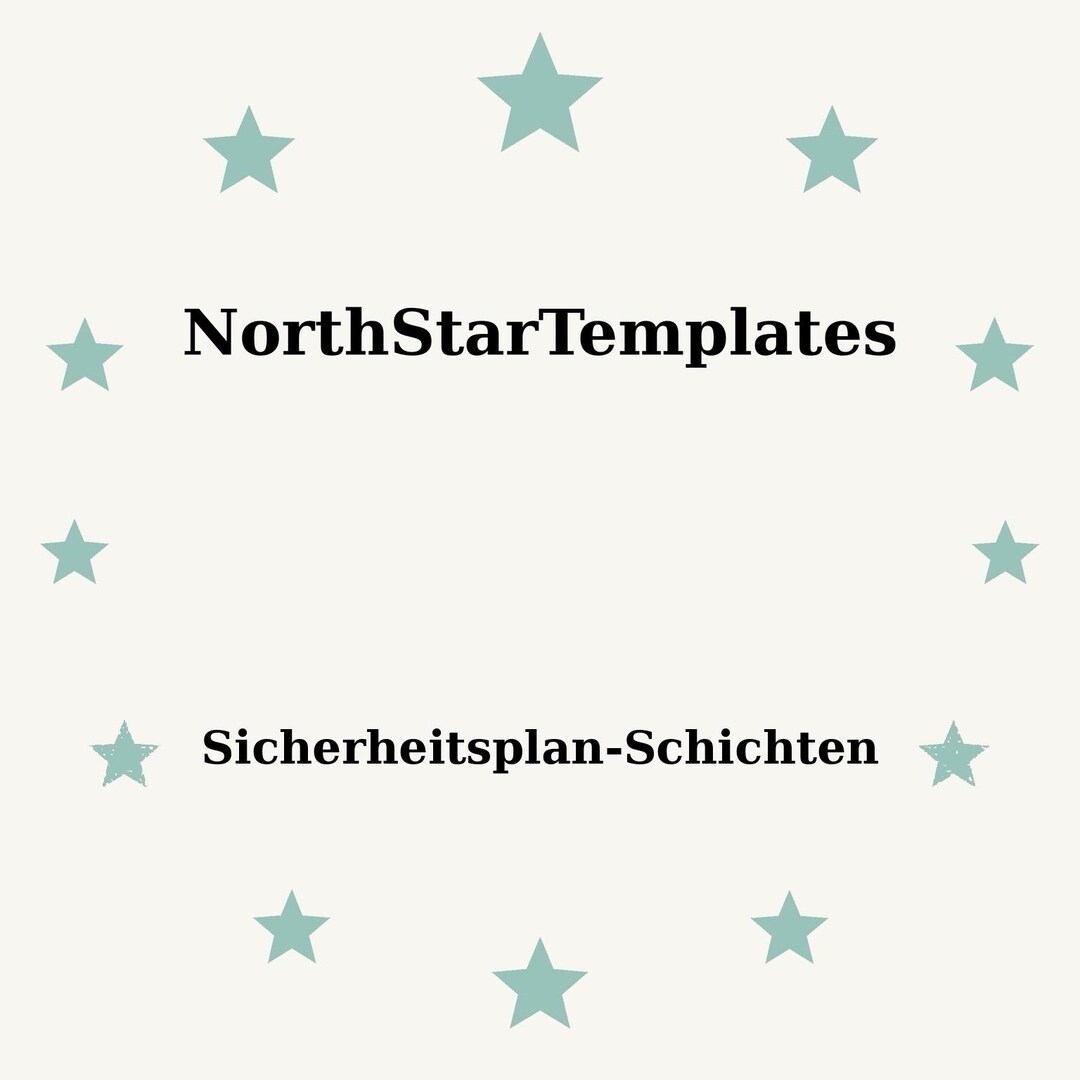 Safety Plan - Shifts Premium Printable and Editable Template DE EN ES ...
