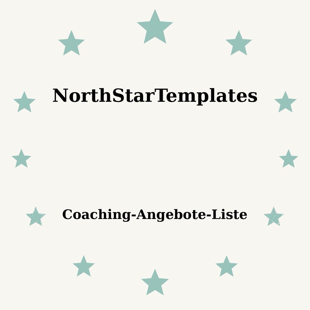 Coaching Offers List Premium Printable and Editable Template DE EN ES ...