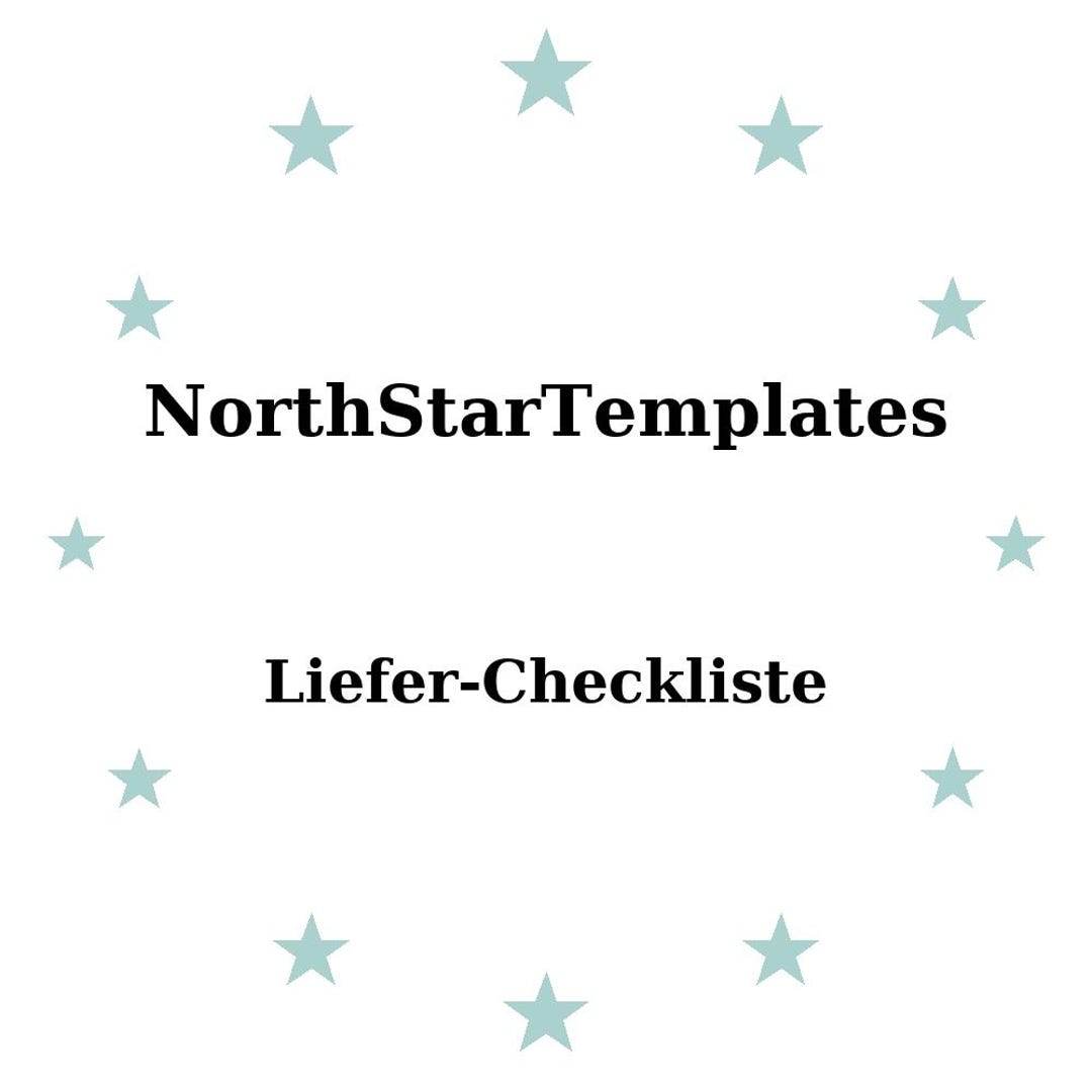 Delivery Checklist Premium Printable and Editable Template DE EN ES ...