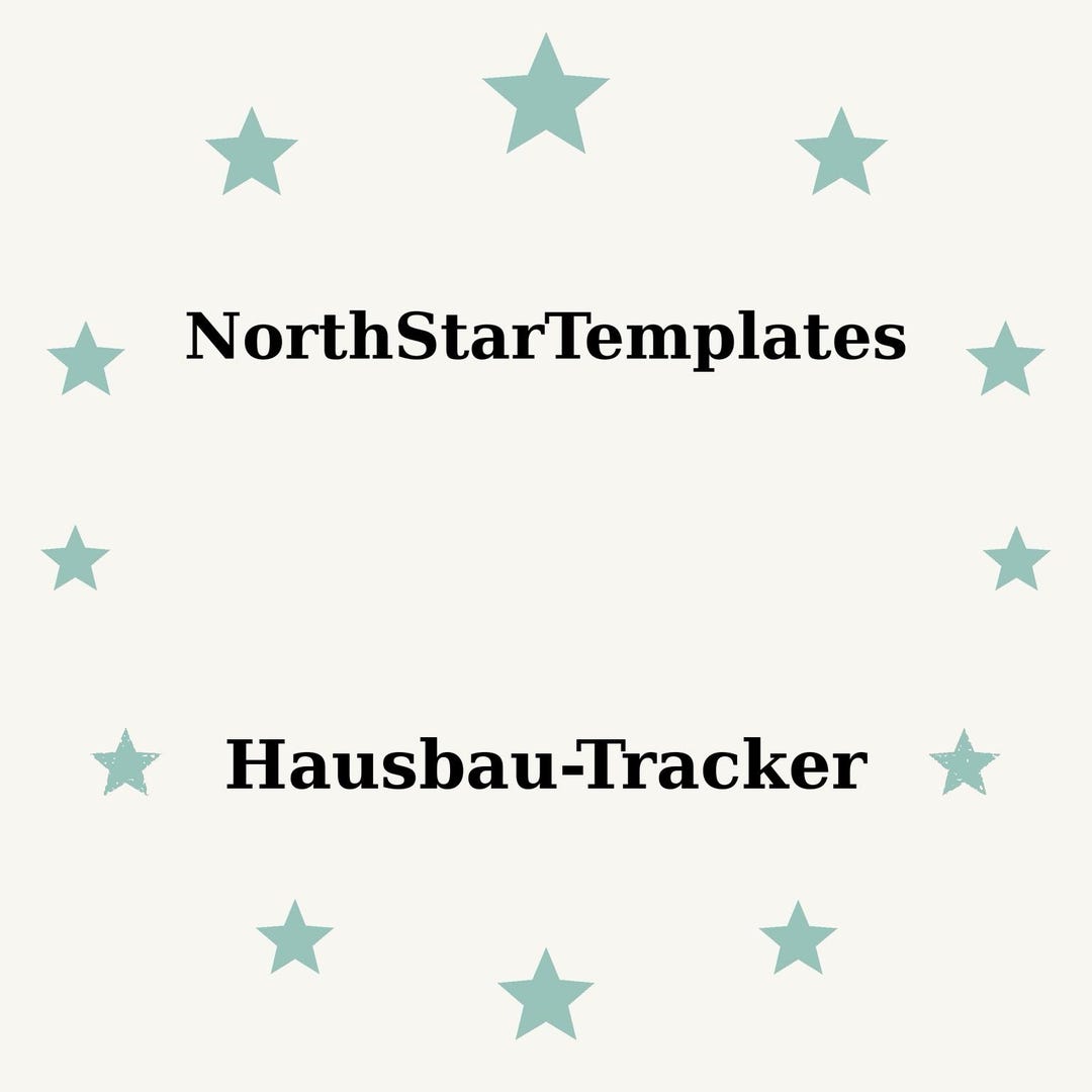 House Building Tracker Premium Printable and Editable Template DE EN ES ...