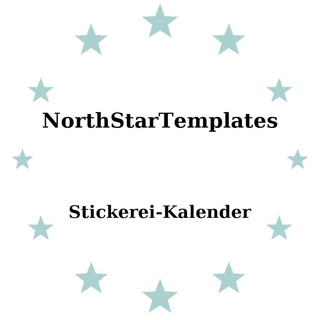 Embroidery Calendar Premium Printable and Editable Template DE EN ES - Etsy