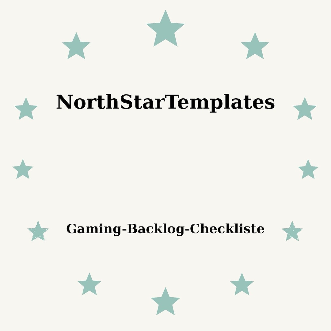 Gaming Backlog Checklist Premium Printable and Editable Template DE EN ...