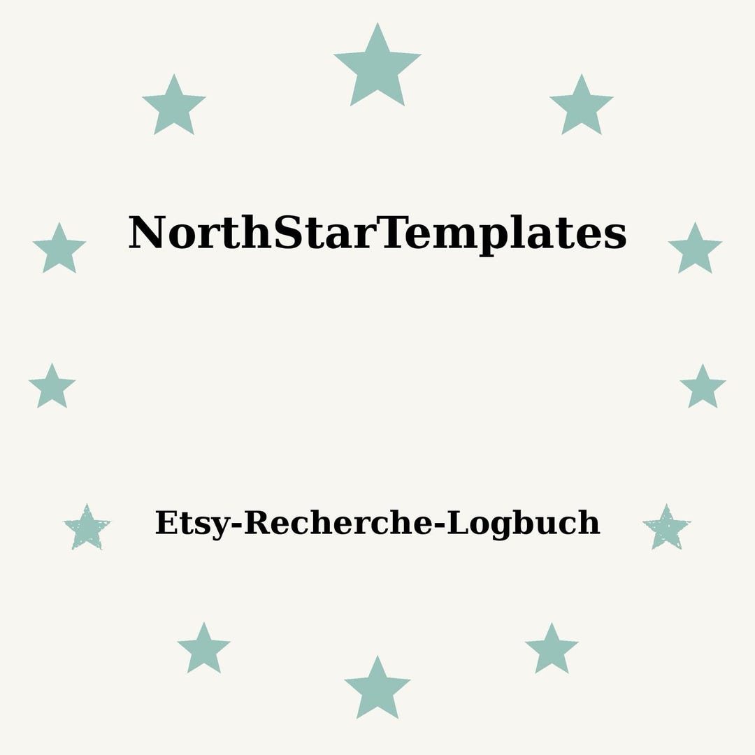 Etsy Research Logbook Premium Printable and Editable Template DE EN ES ...