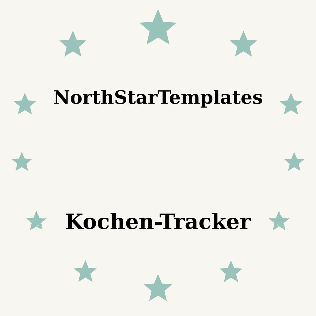 Cooking Tracker Premium Printable and Editable Template DE EN ES - Etsy